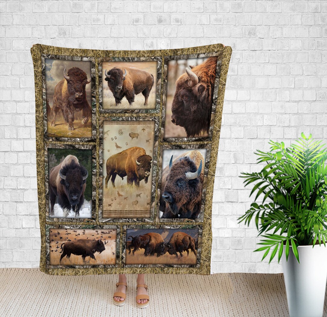 Animal Blanket, American Bison, Wild Life, Birthday Gifts for Men ...