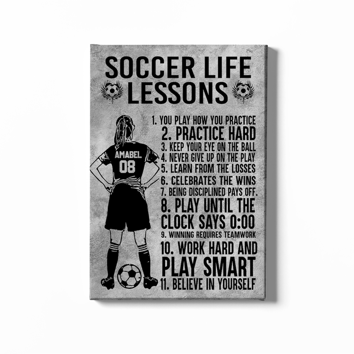Personalized Soccer Life Lessons Canvas Custom Soccer Poster - Etsy