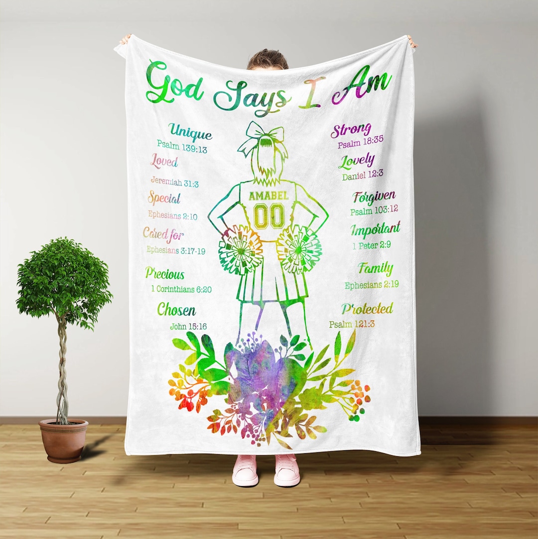 Custom Blanket, Cheerleader Blanket, Throw Blanket, Cheerleader Gifts ...