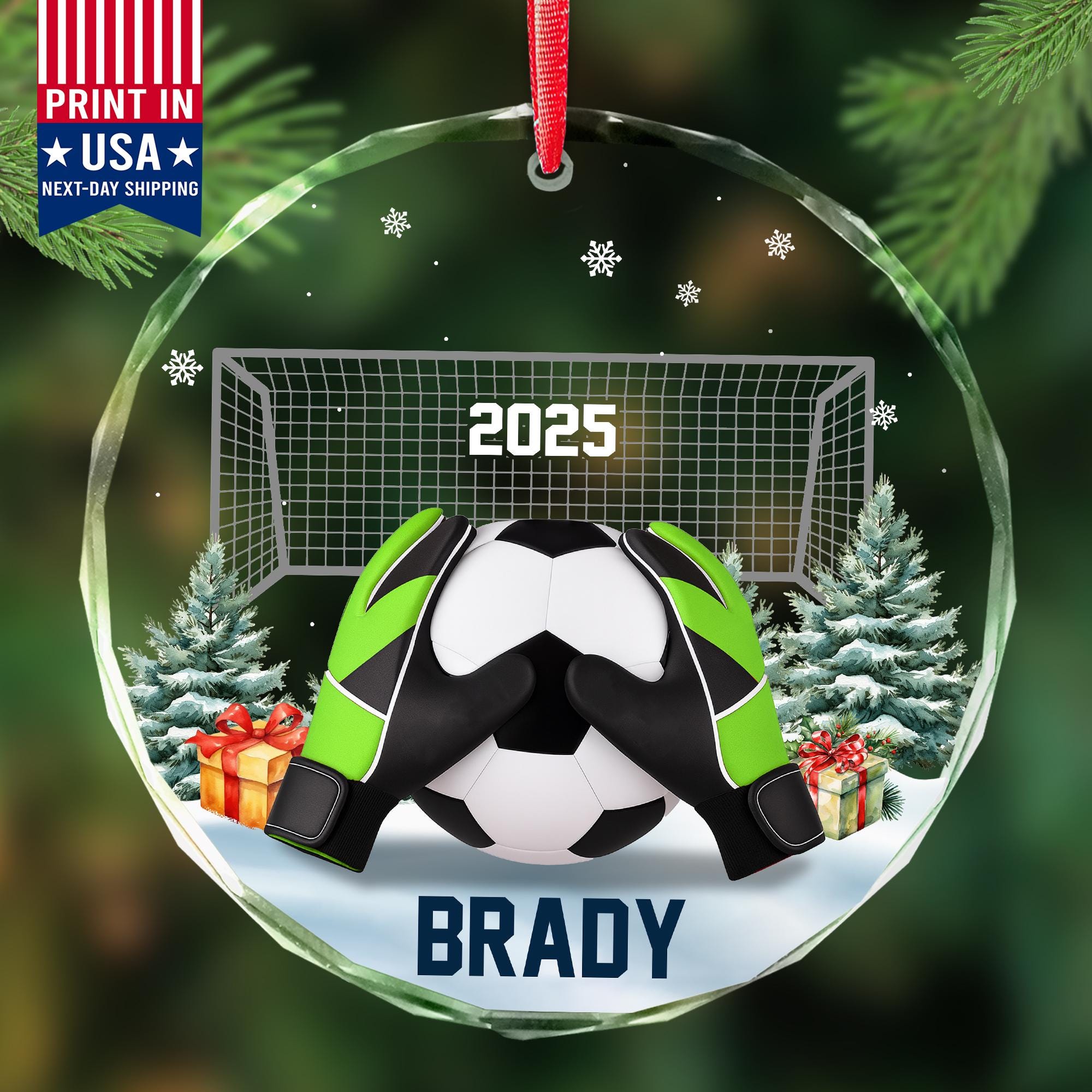 Personalized Soccer Goal Keeper Christmas Ornament 2025, Soccer ...