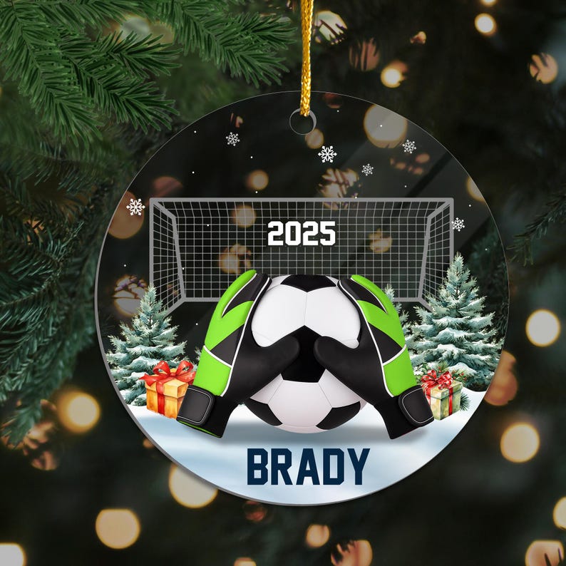Personalized Soccer Goal Keeper Christmas Ornament 2025, Soccer ...