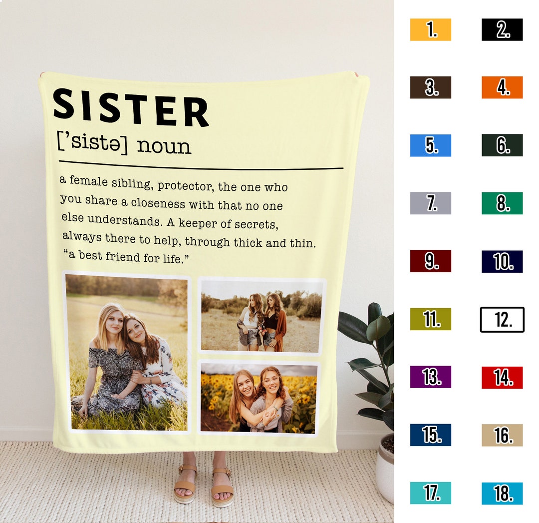 Custom Blanket, Sister Blankets, Sister Gifts, Gifts for Sister, Gifts ...