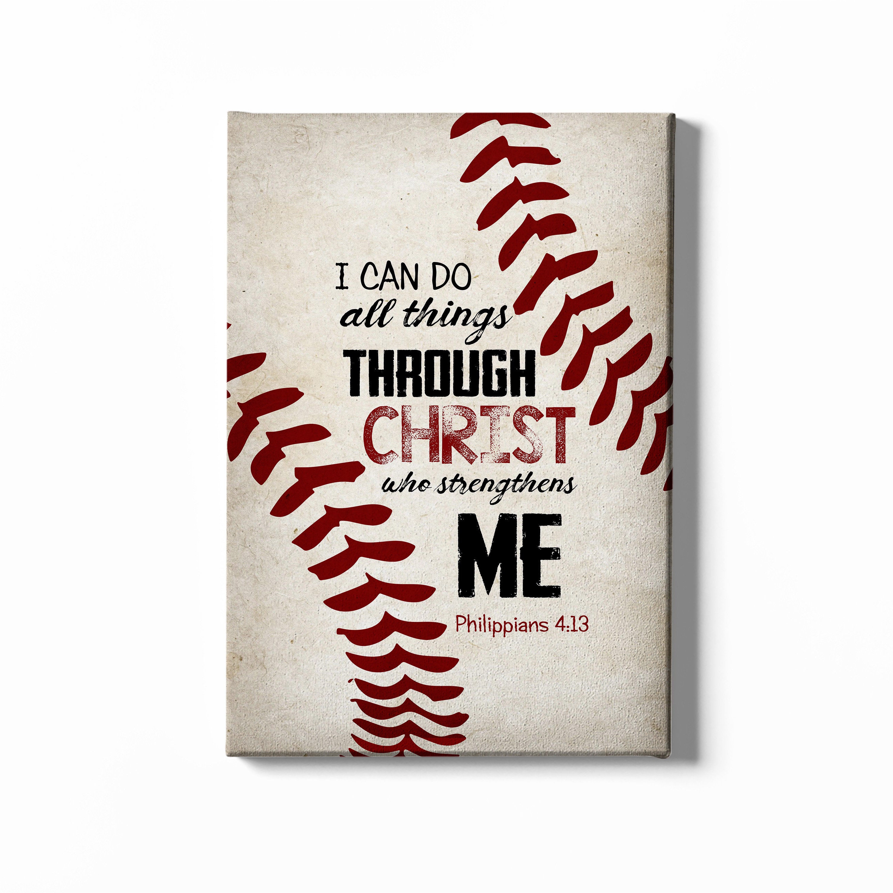 I Can Do All Things Through Christ Poster, Baseball Canvas, Gift Ideas ...