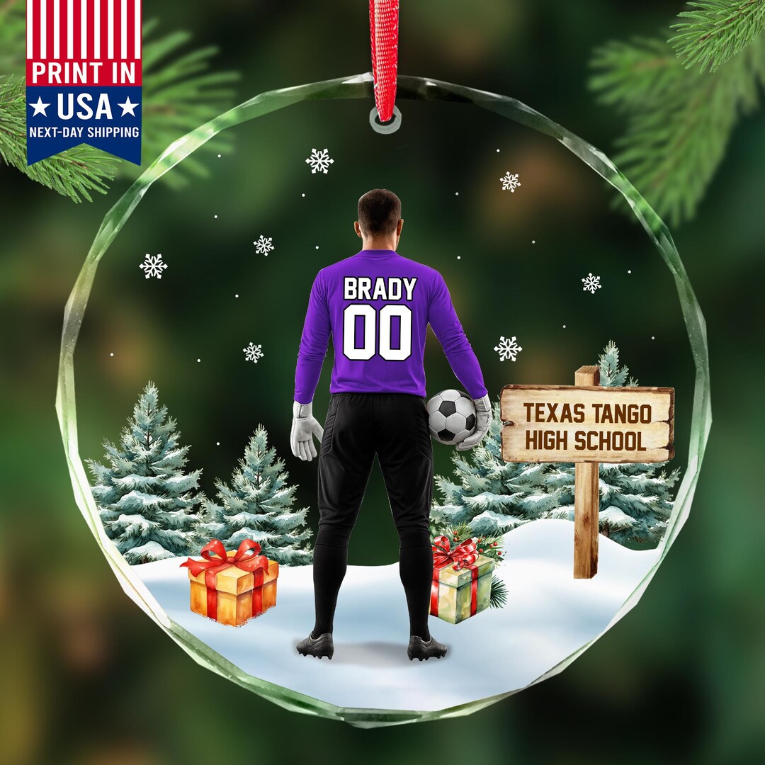 Personalized Soccer Player Christmas Ornament, Soccer Goalkeeper Gifts ...
