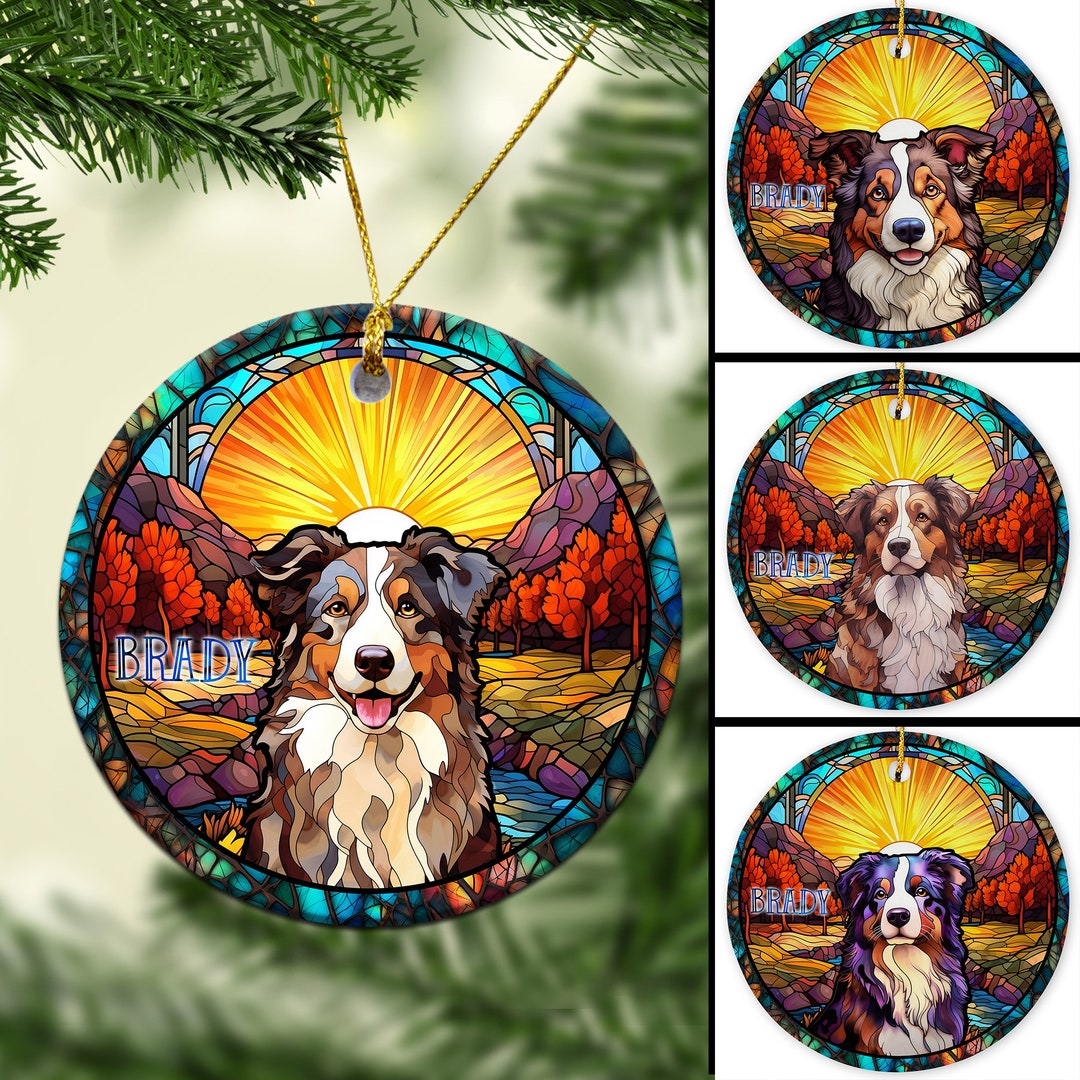 Australian Shepherd Gifts, Dog Gifts, Dog Ornament, Christmas Ornaments ...