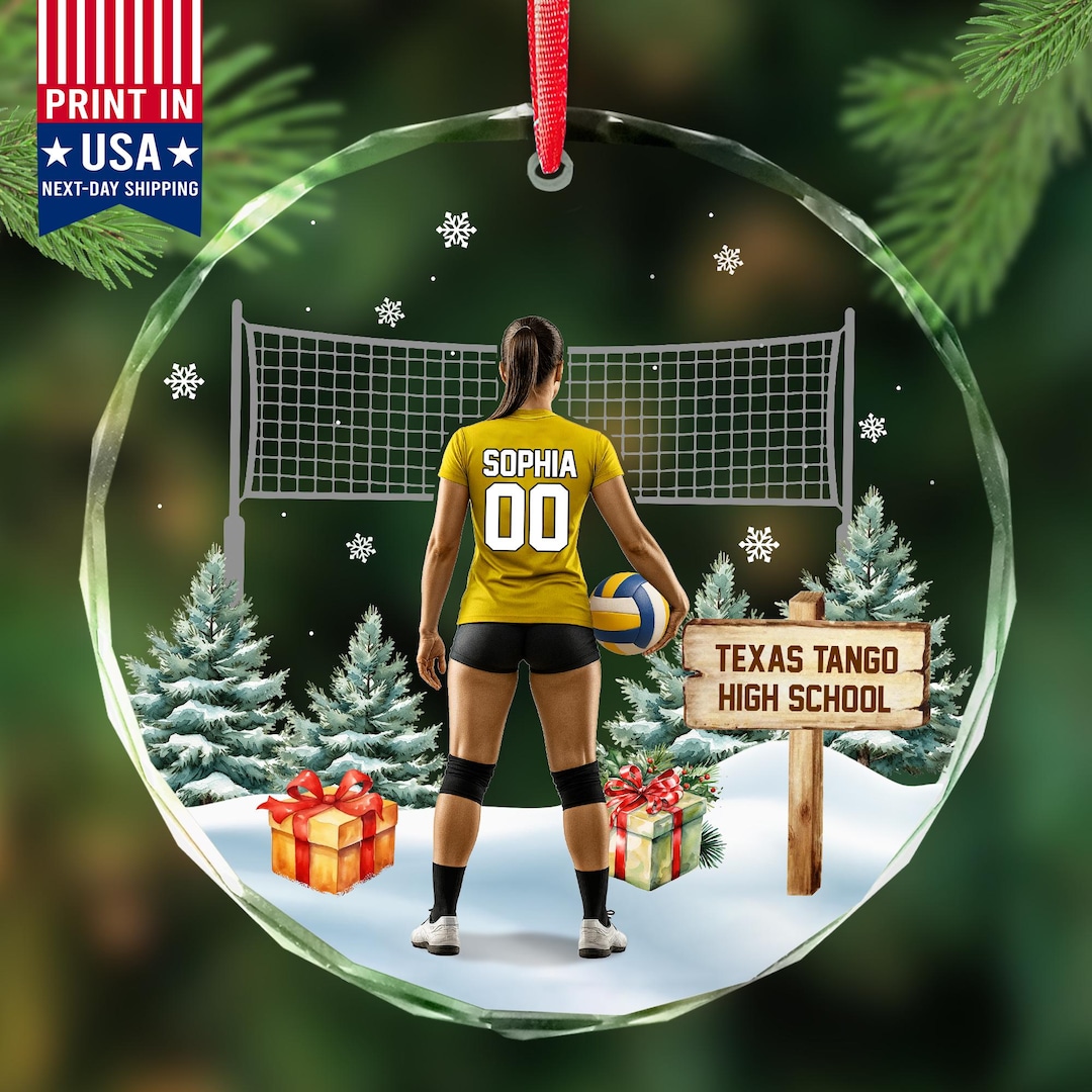 Personalized Volleyball Ornament, Girls Volleyball Gifts, Gifts for ...