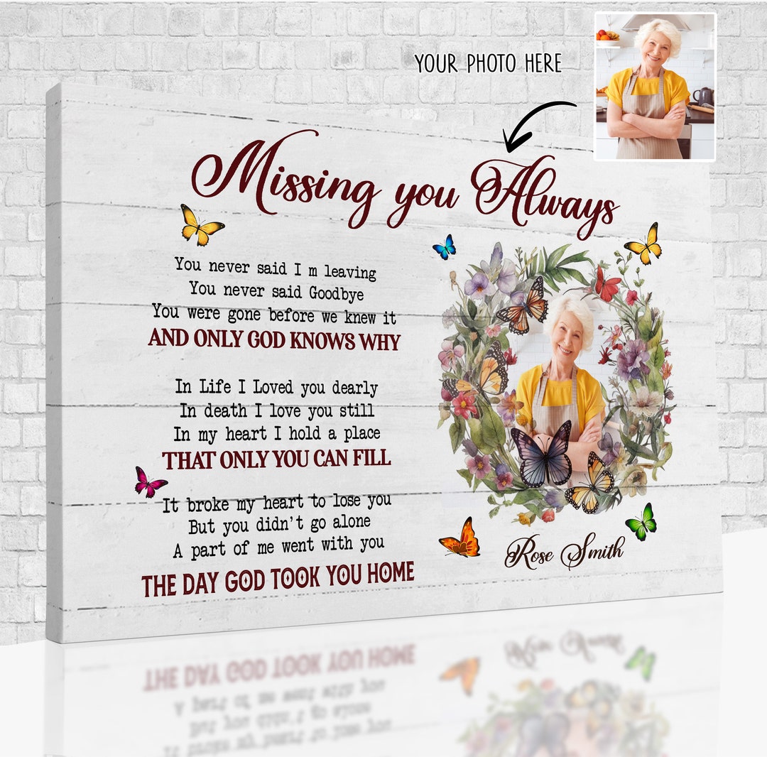 Personalized Gifts, Missing You Always Canvas, Memorial Gifts ...