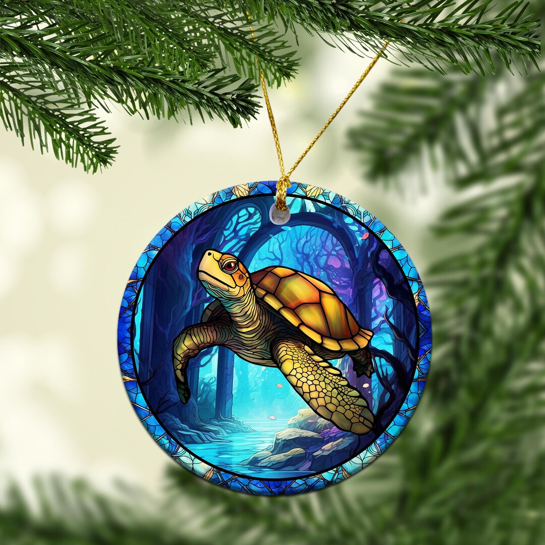Turtle Ornaments for Christmas Tree, Turtle Decor, Sea Turtle Gifts ...