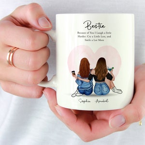 Personalized Mug, Custom Bestie Mugs, Friendship Gifts, Ceramic Mug ...
