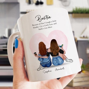 Personalized Mug, Custom Bestie Mugs, Friendship Gifts, Ceramic Mug ...