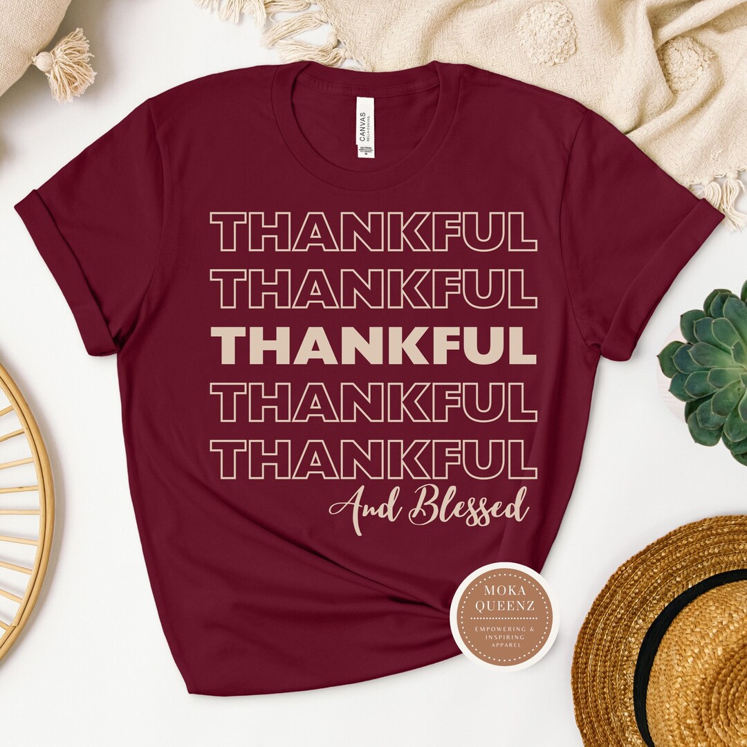 Thankful and Blessed Thanksgiving T Shirts, Matching Family ...