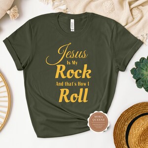 Jesus is My Rock Christian Shirts, Christian Gifts, Christian Tshirts ...