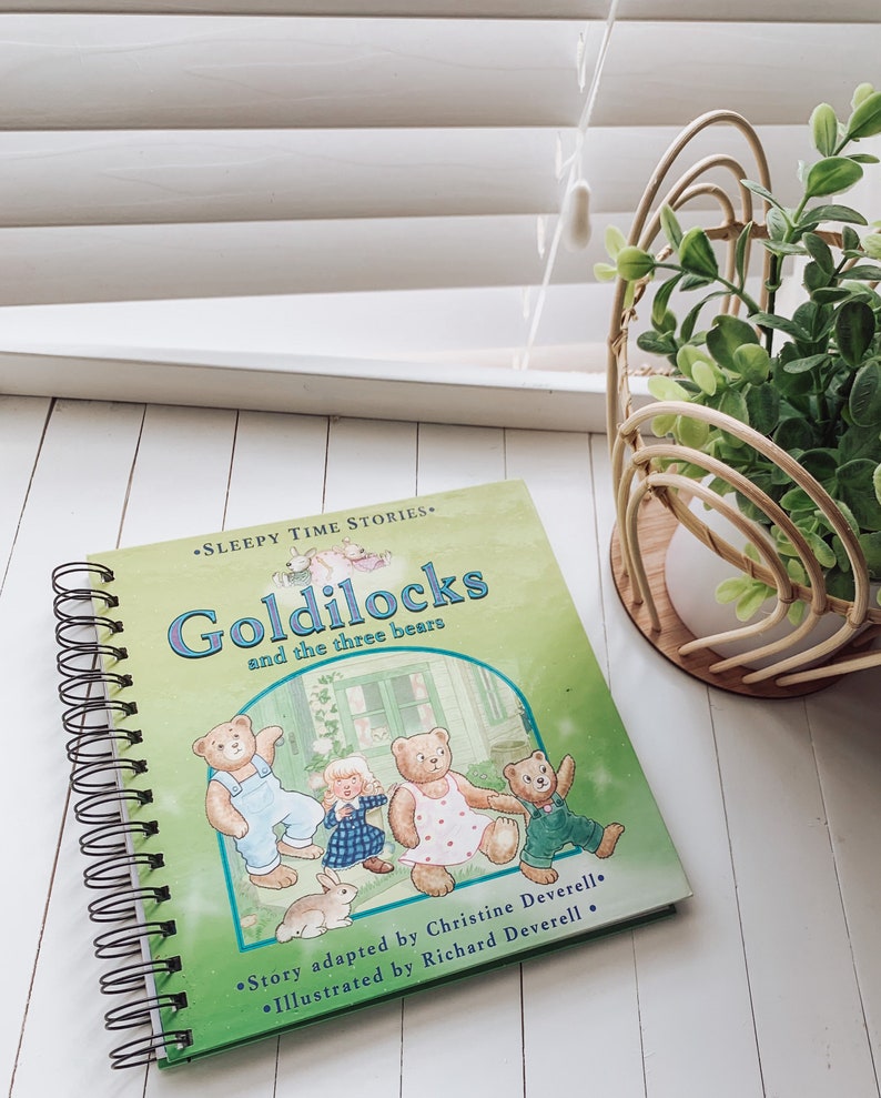 Goldilocks Storybook Repurposed Children's Book Write - Etsy