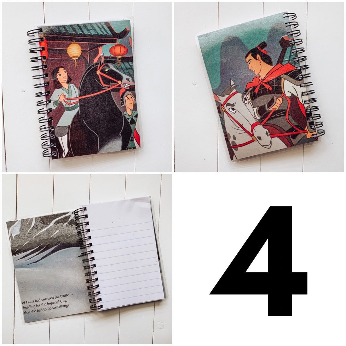 Mulan Mini Notepad Recycled Book Page Spiral Notebook - Etsy Canada