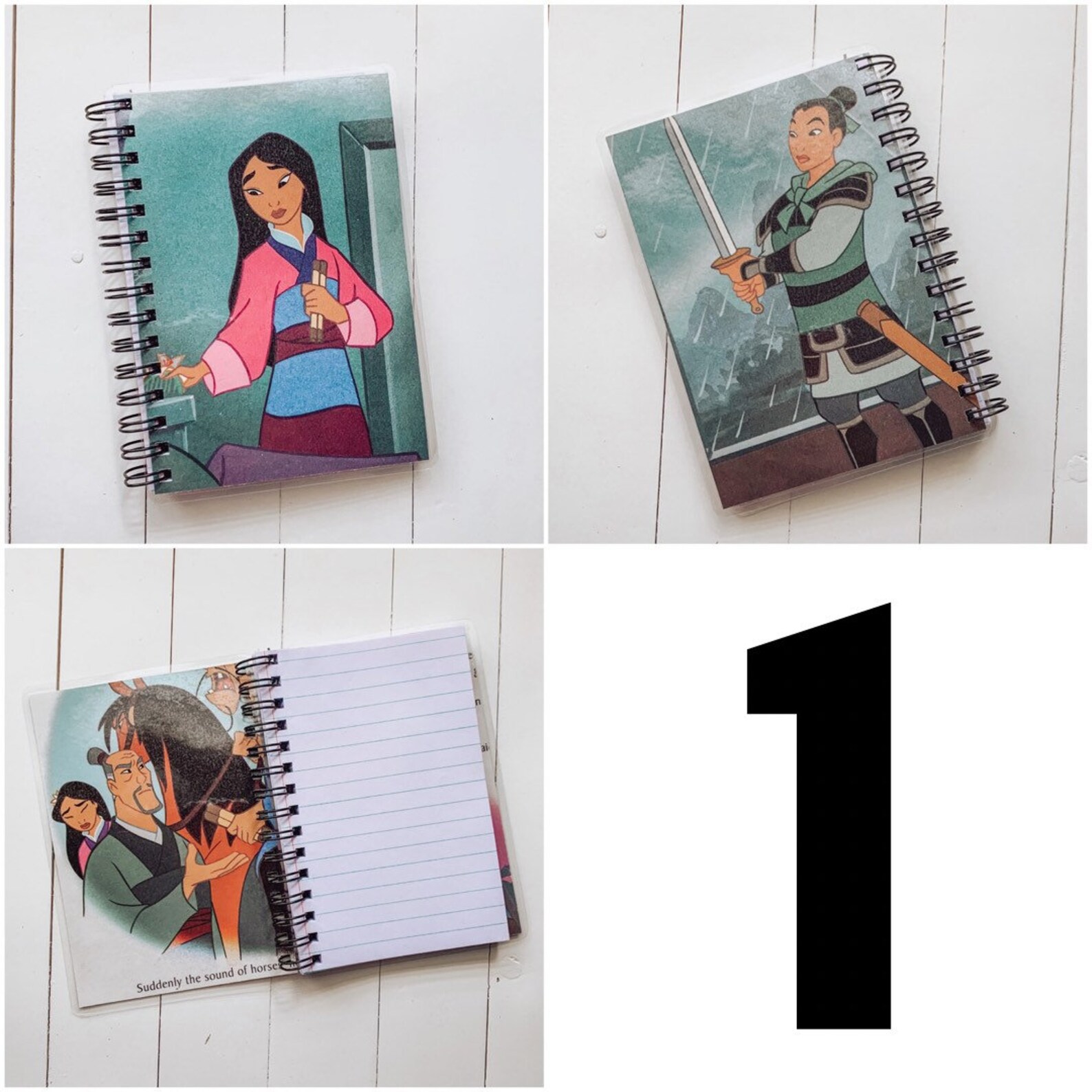 Mulan Mini Notepad Recycled Book Page Spiral Notebook - Etsy Canada