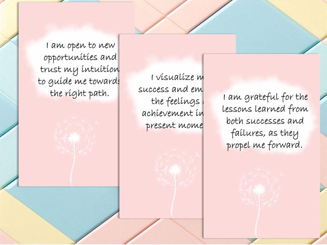 Abundance and Success Affirmation Cards, Mantras for Success, Work ...