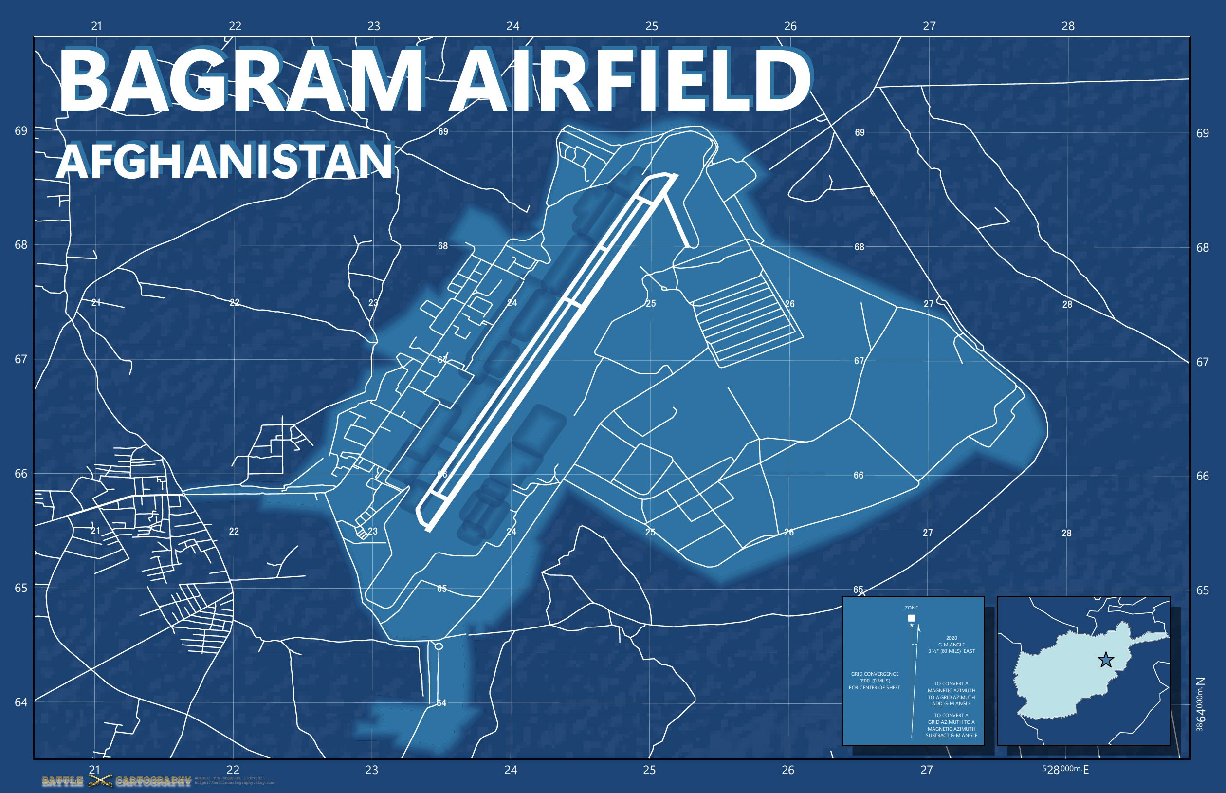 Bagram Airbase Afganistan Map