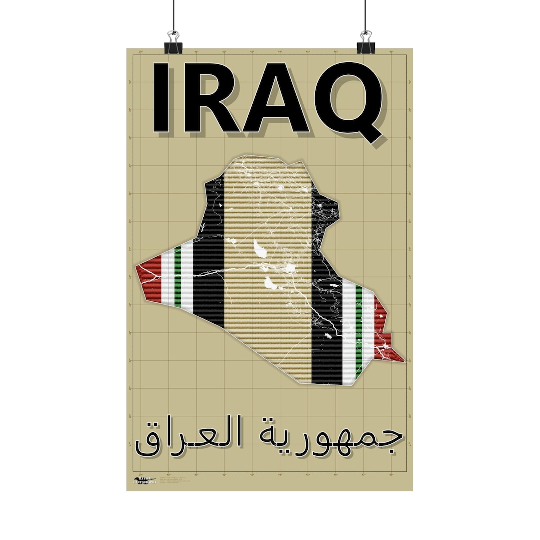 Operation Iraqi Freedom Map - Matte Poster - Etsy