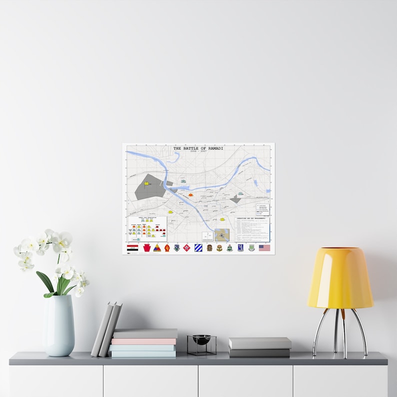 Battle of Ramadi 2006-2007 Map Matte Poster - Etsy