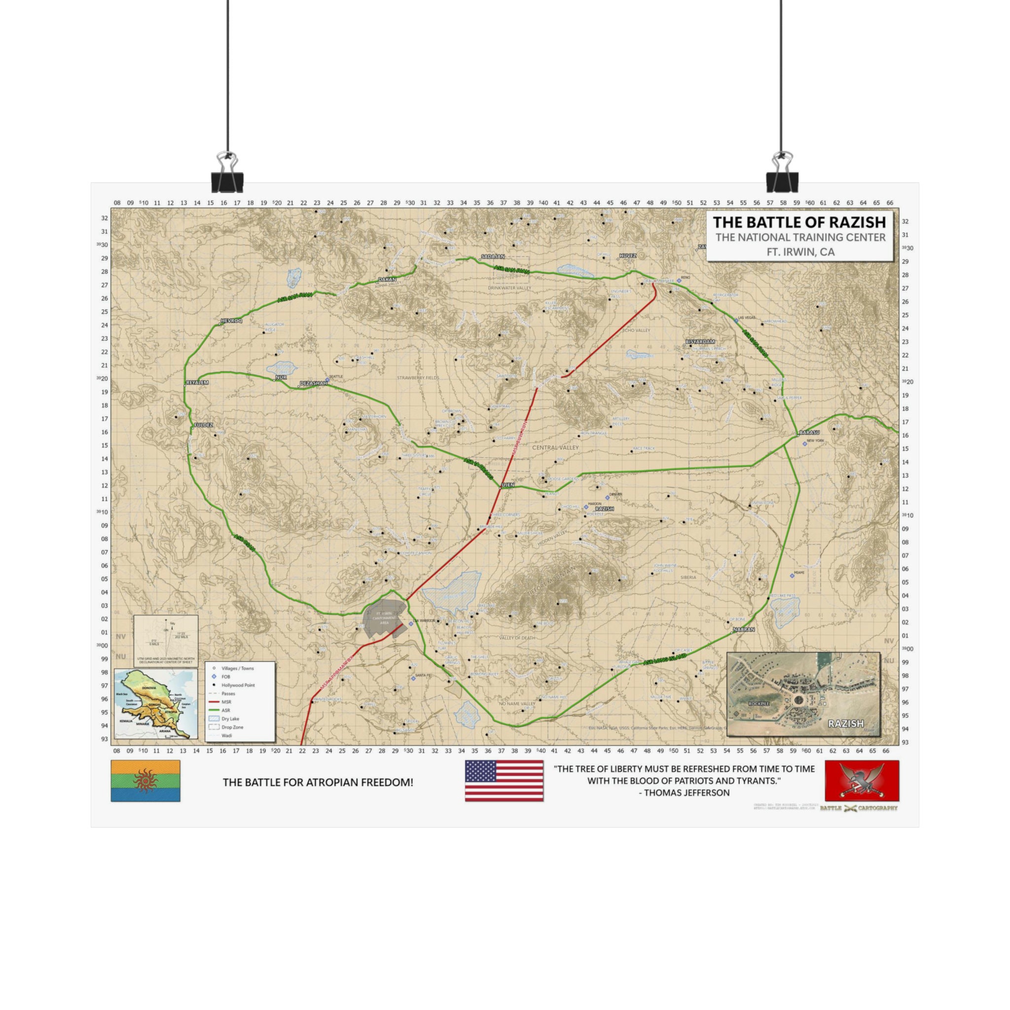 NTC / Ft. Irwin Special "atropia" Map Matte Poster - Etsy