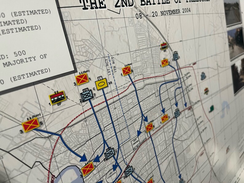 The 2nd Battle of Fallujah Map Local Print - Etsy