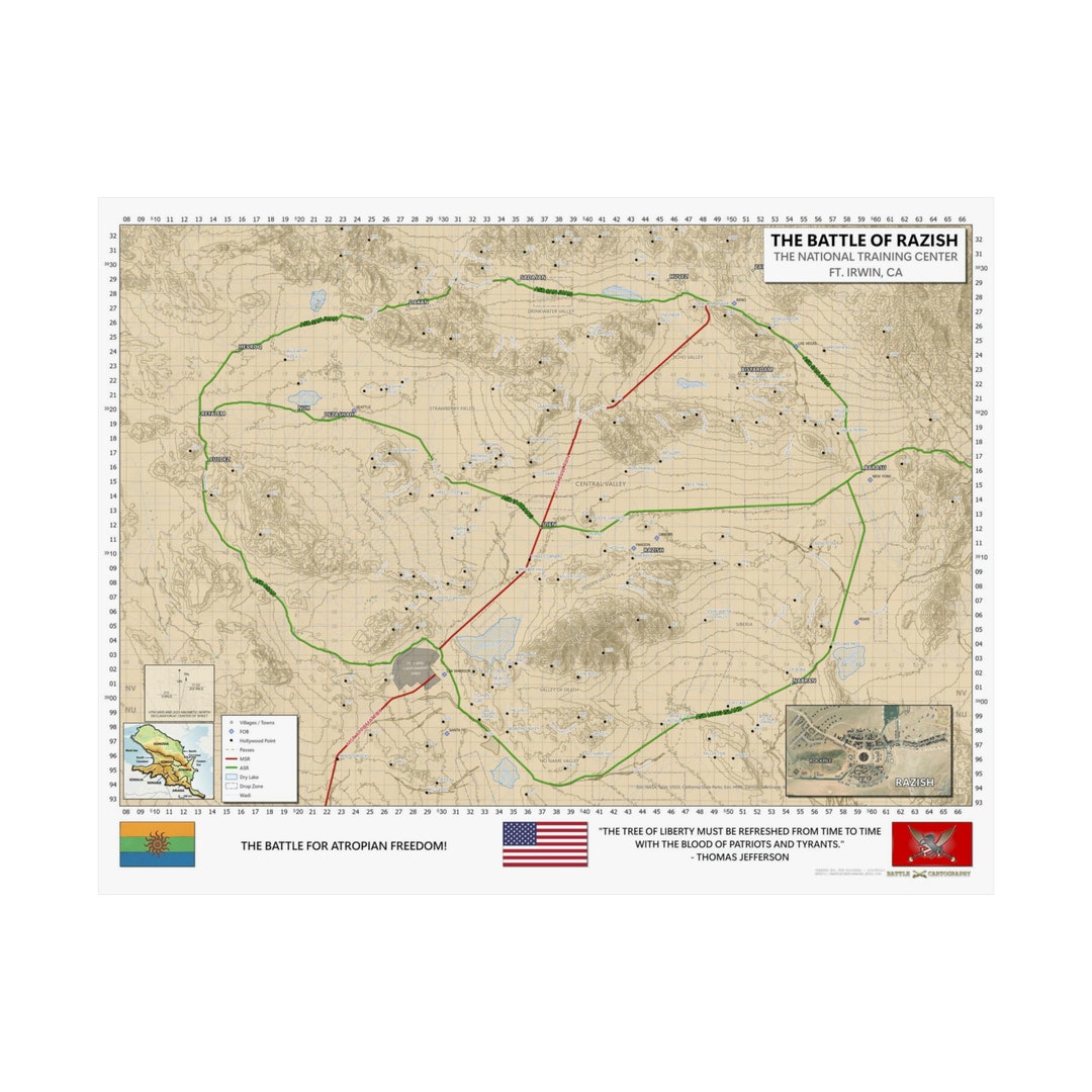 NTC / Ft. Irwin Special "atropia" Map Matte Poster - Etsy