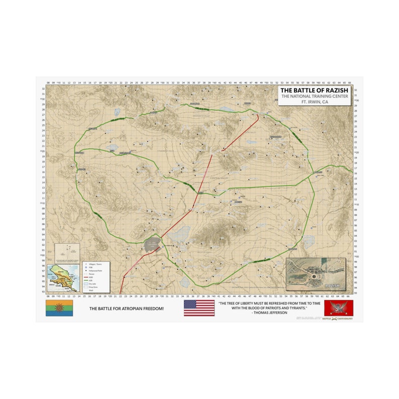 NTC / Ft. Irwin Special "atropia" Map Matte Poster - Etsy
