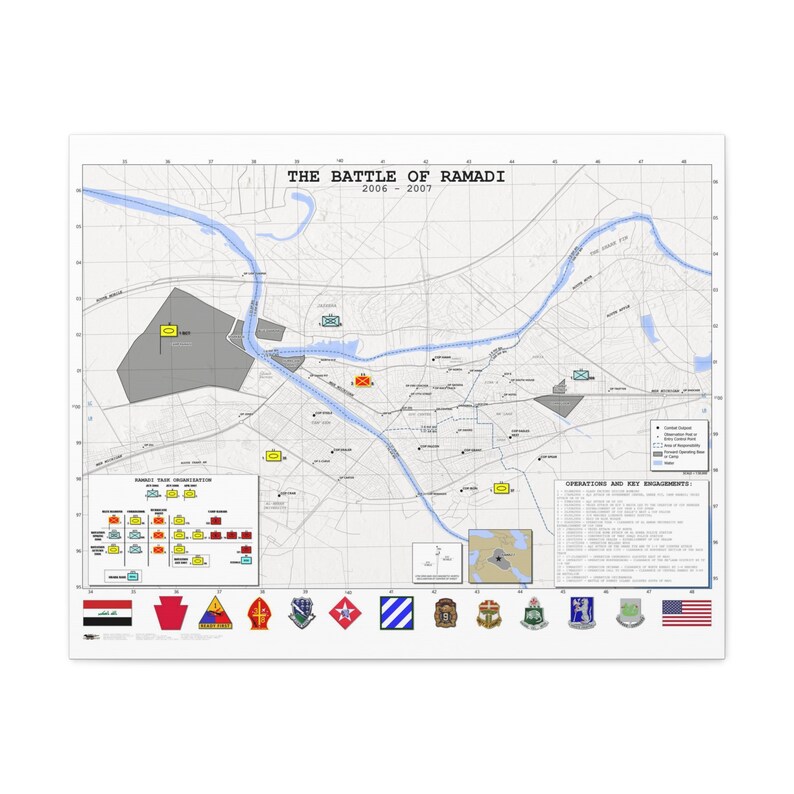 2006-2007 Battle of Ramadi Canvas Map - Etsy