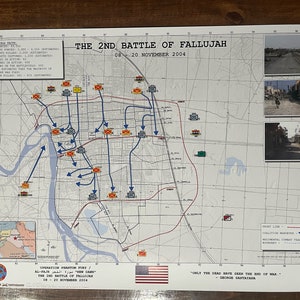 The 2nd Battle of Fallujah Map Local Print - Etsy
