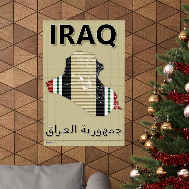 Operation Iraqi Freedom Map - Matte Poster - Etsy