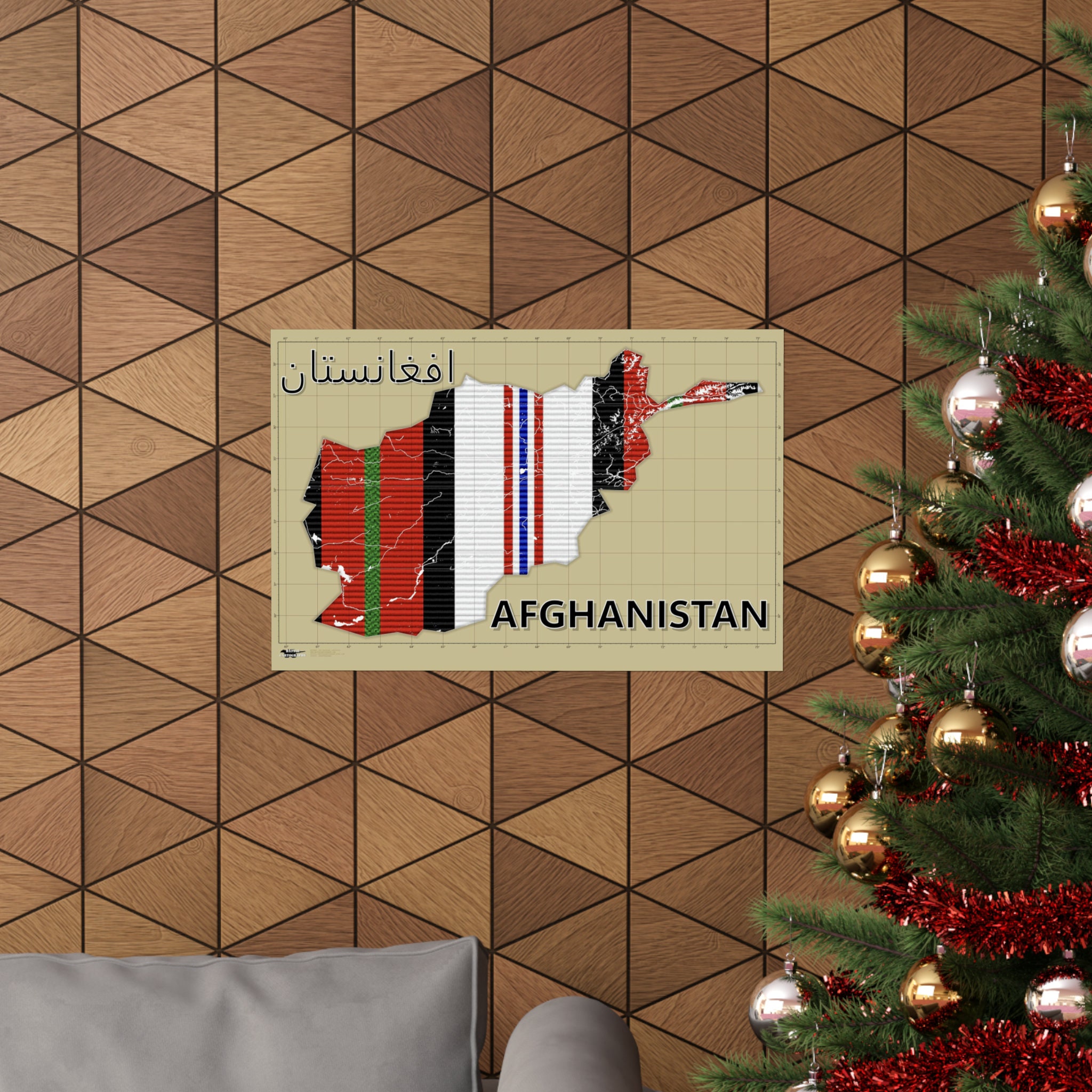 Afghanistan OEF Ribbon - Matte Poster - Etsy