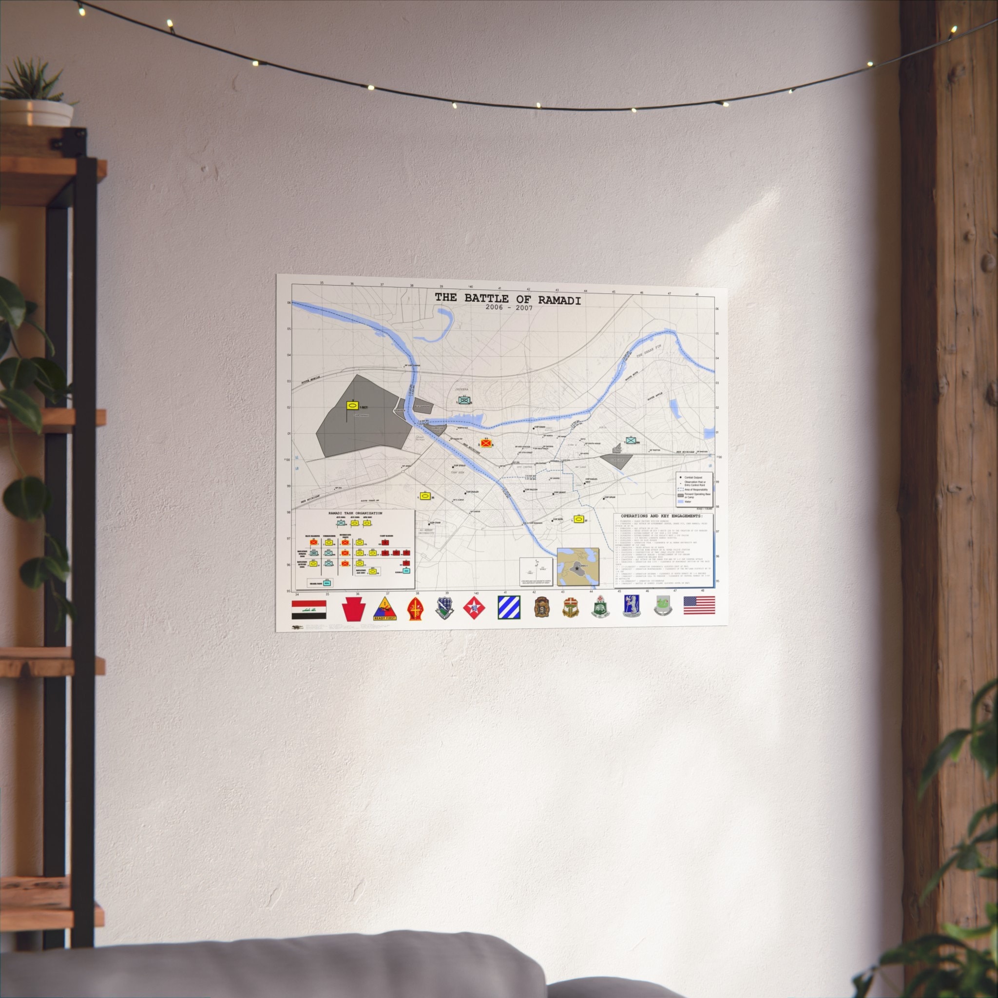 Battle of Ramadi 2006-2007 Map Matte Poster - Etsy