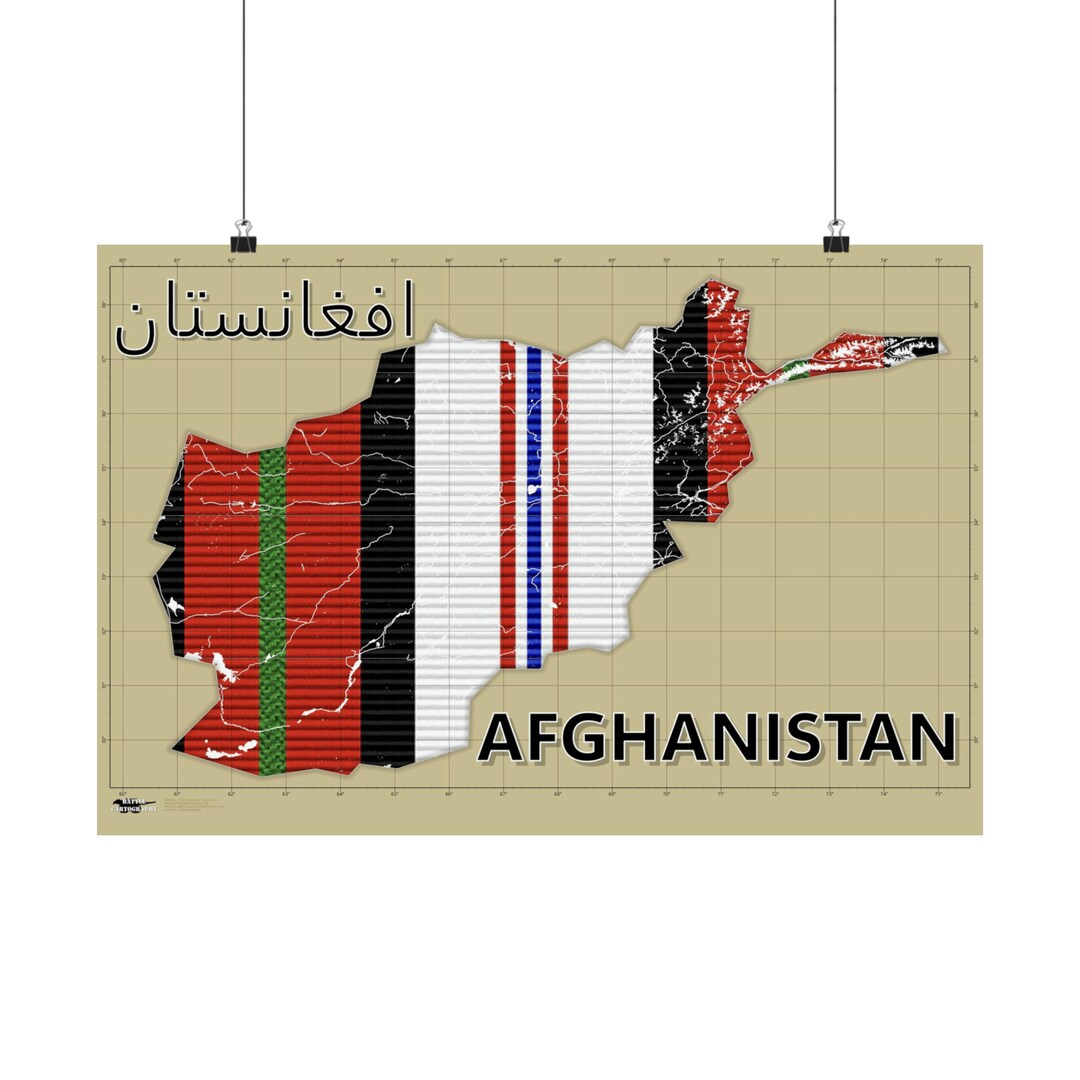 Afghanistan OEF Ribbon - Matte Poster - Etsy
