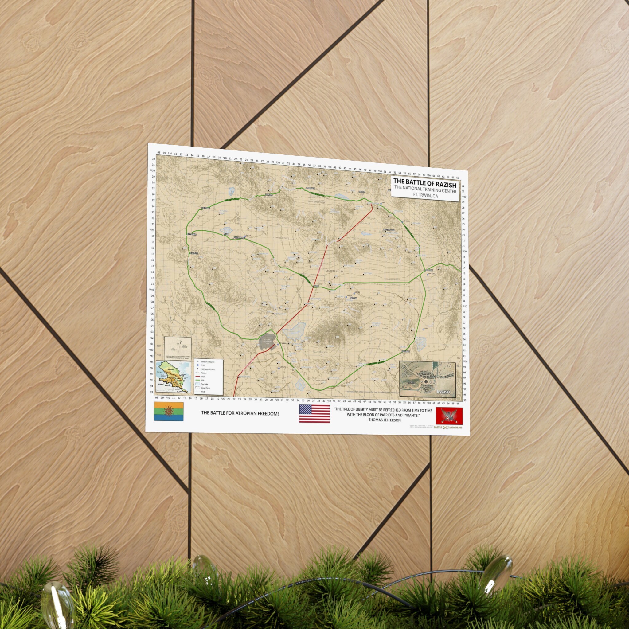 NTC / Ft. Irwin Special "atropia" Map Matte Poster - Etsy