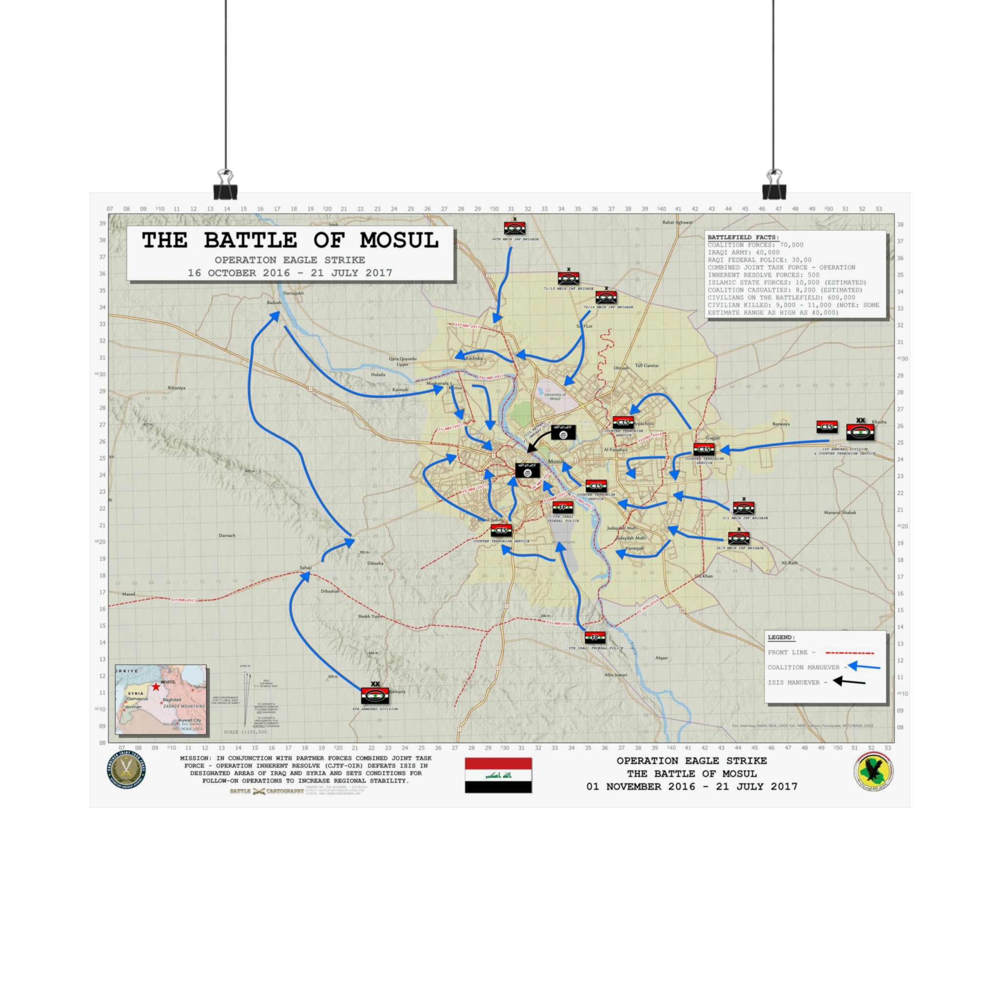 The Battle of Mosul (2016-2017) - Matte Horizontal Posters - Etsy