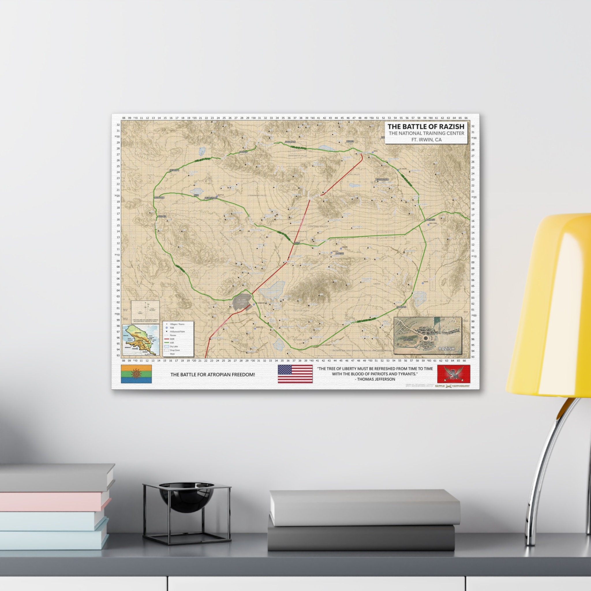 NTC / Ft. Irwin Special Atropia Canvas Map