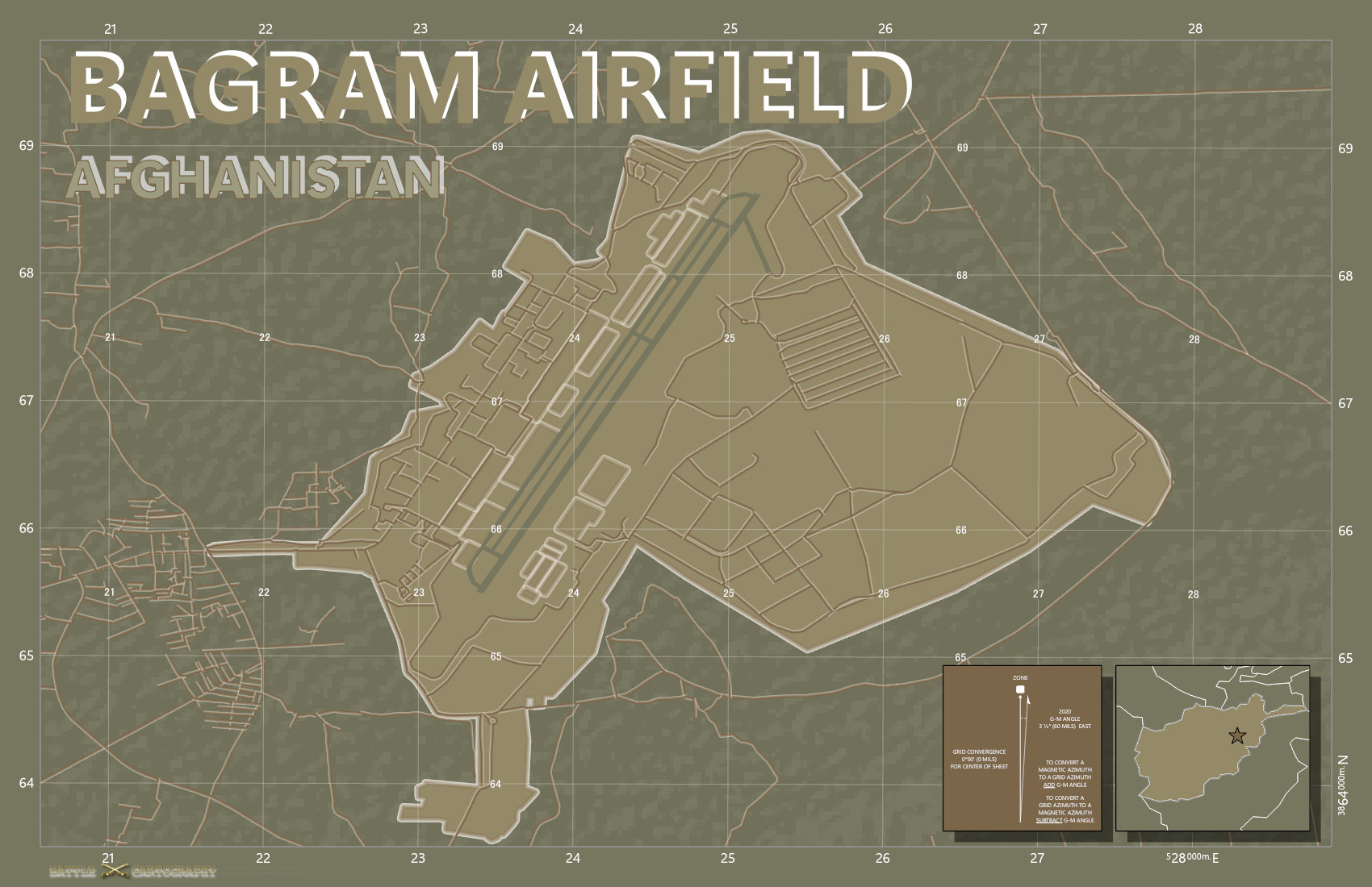 Bagram Airbase Afganistan Map