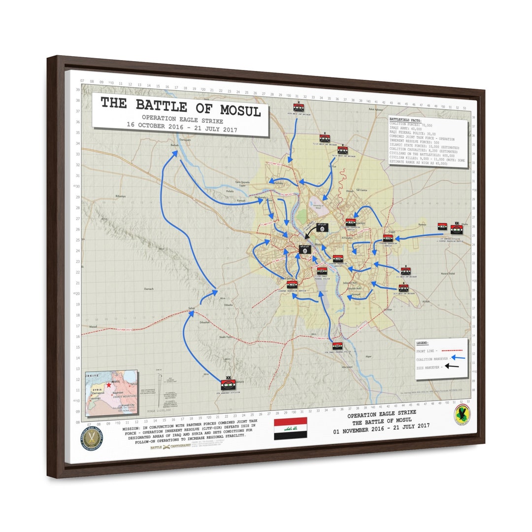 The Battle of Mosul - Gallery Canvas Wraps, Horizontal Frame - Etsy