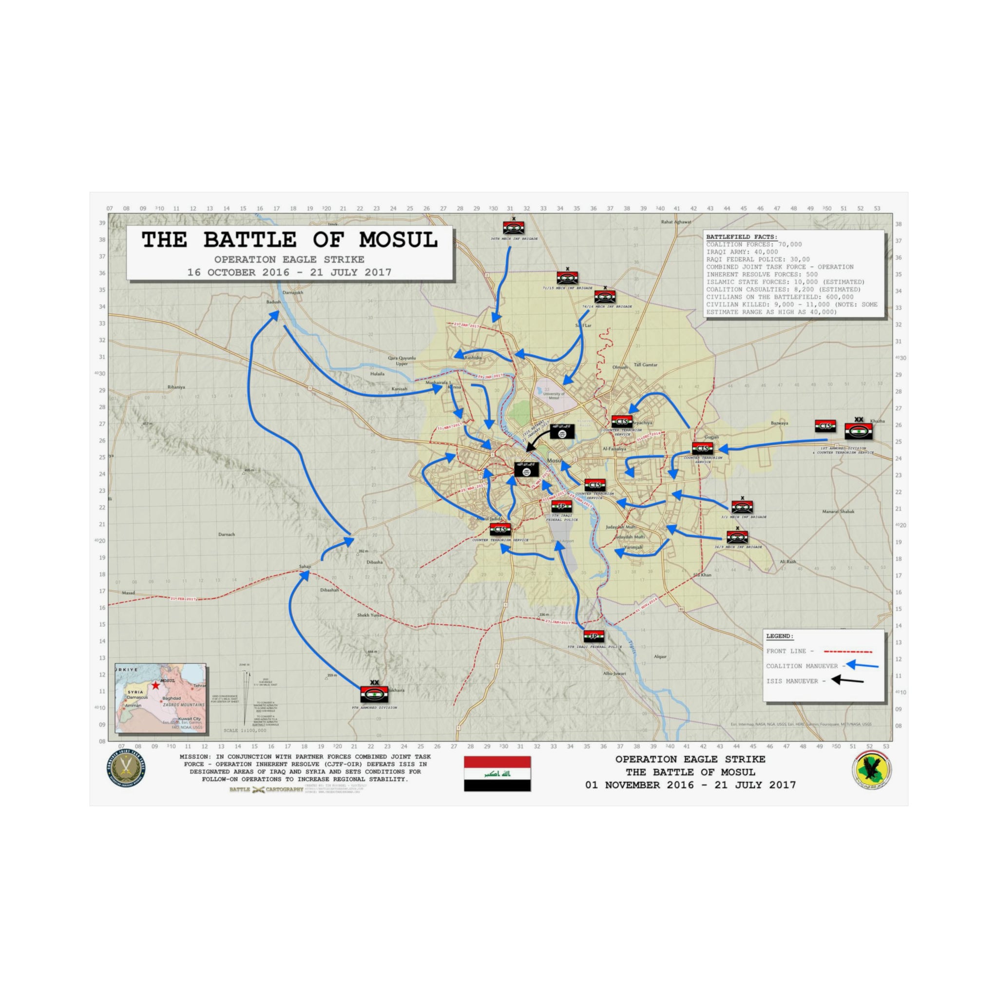 The Battle of Mosul (2016-2017) - Matte Horizontal Posters - Etsy