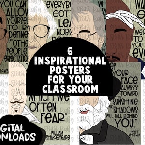 Literary Inspirational Quotes Sage Green High School Classroom Decor ...