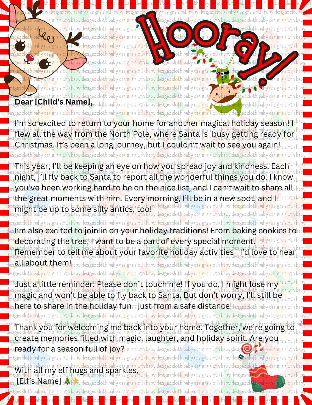 Editable Elf December Arrival and Goodbye Letters - Girl and Boy ...