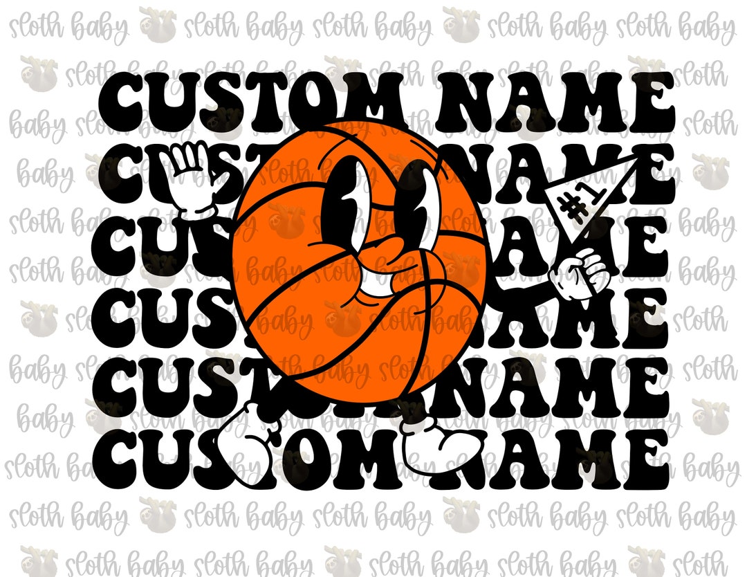 Custom Team Retro Basketball Design PNG Custom Colors - Etsy