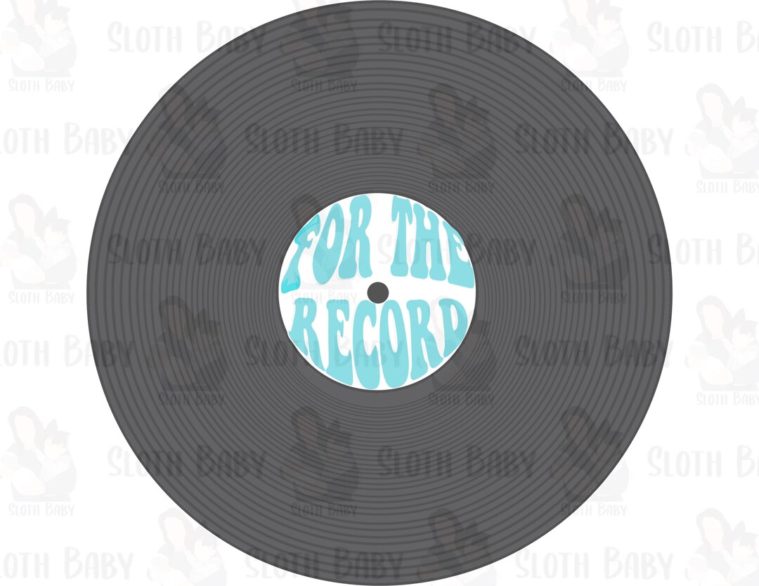 For the Record Music Vinyl Sublimation Design PNG - Etsy