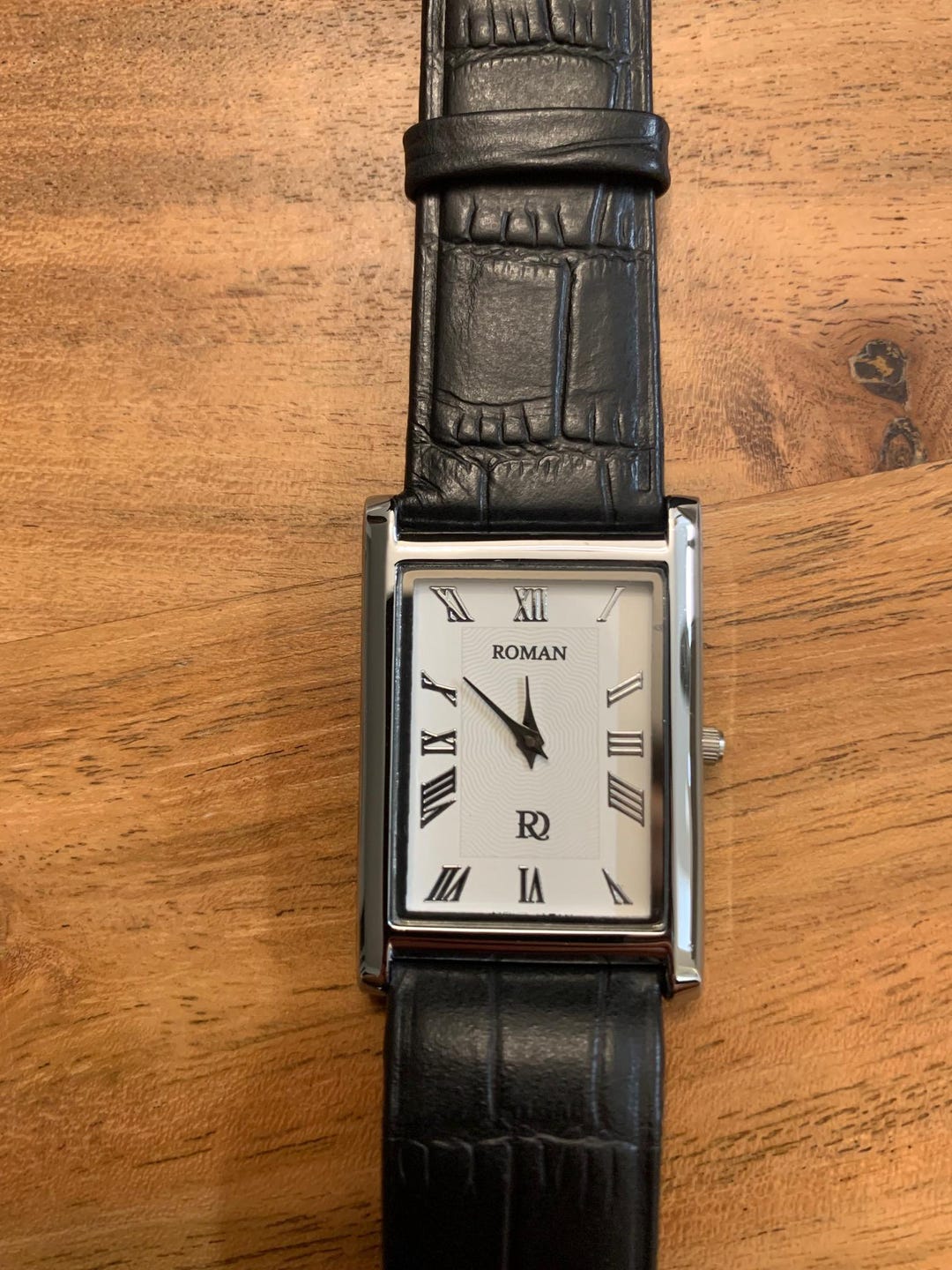 Roman Watch Co Tank White Dial Silver Bezel - Etsy