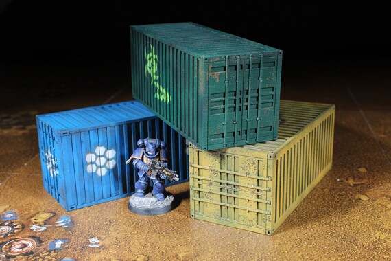 4x Tabletop Cargo Shipping Container MDF Medium Container | Etsy
