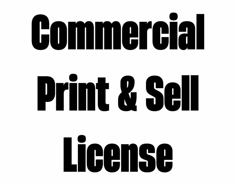 Commercial Print and Sell License for All Purchased Designs - Etsy
