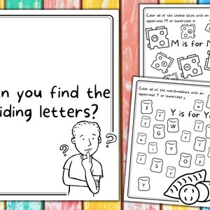 Alphabet Activity Book, Find the Letter - 27 Pages - Etsy