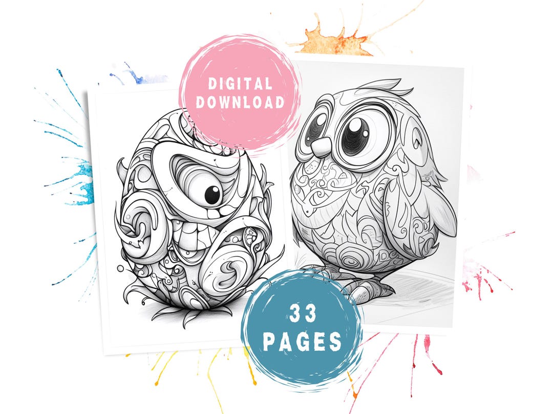 Weeble Wobble 33 Page Digital Coloring Book - Etsy