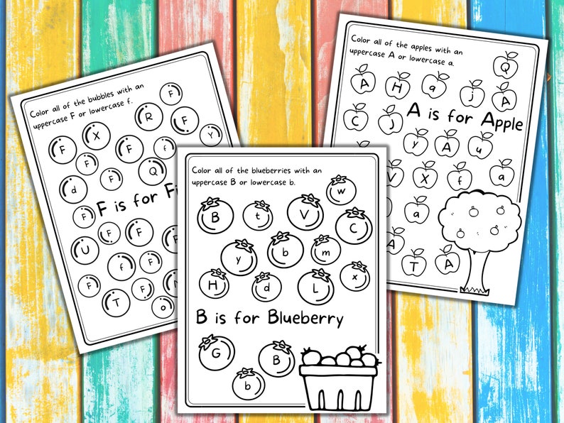 Alphabet Activity Book, Find the Letter - 27 Pages - Etsy
