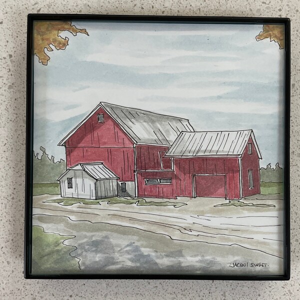 Seaside Shack Original Watercolor Coastal Landscape Line & Wash - Etsy